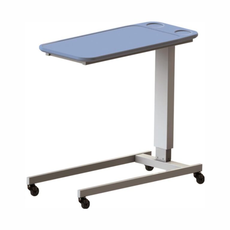 Overbed Table ABS Hi Lo Blue HT110B - BioClin Solutions